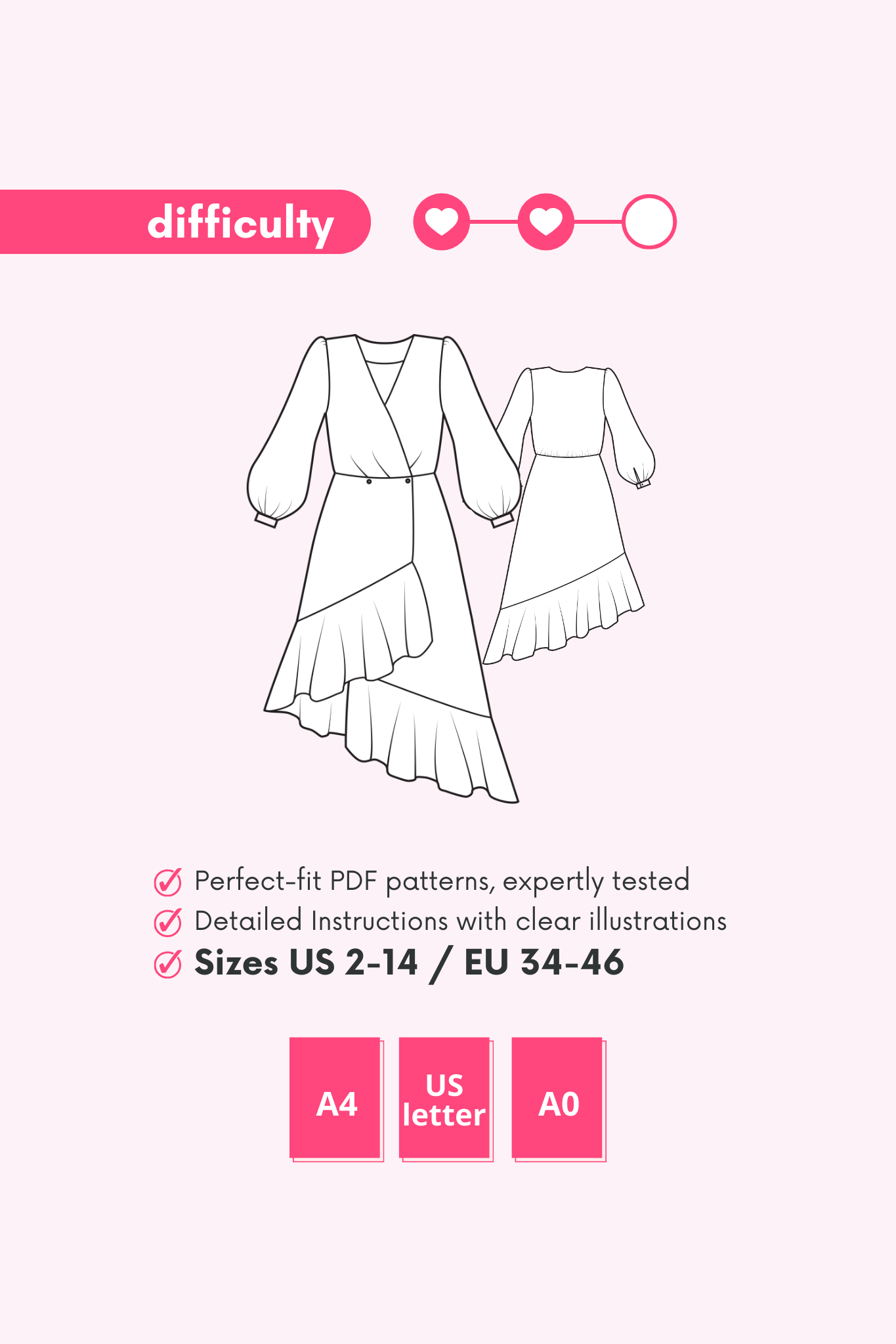 An Insanely Flattering Asymmetrical Dress Pattern To Sew ...