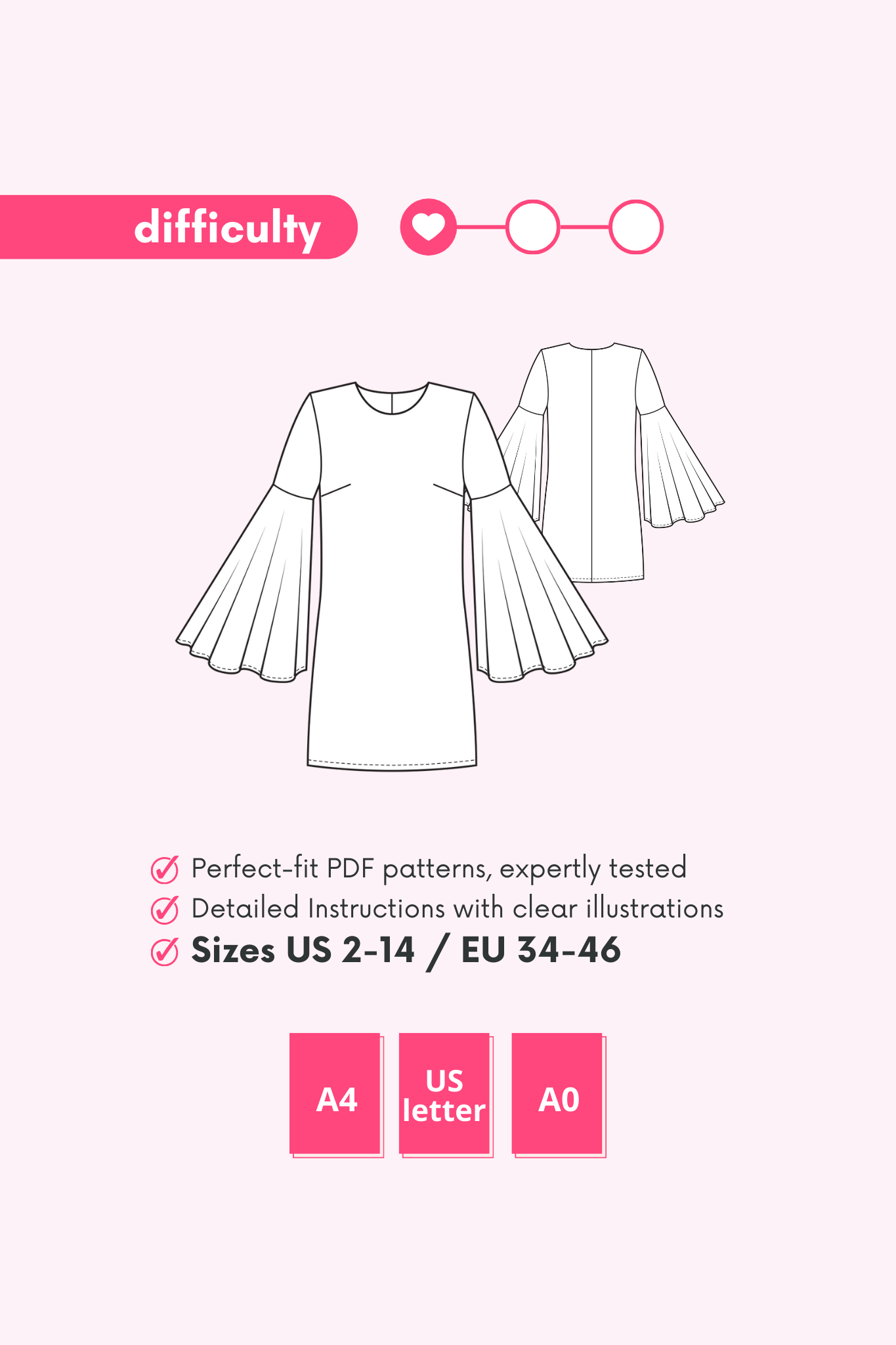 A feminine touch - introducing the Ivy Bell Sleeve Dress Pattern ...