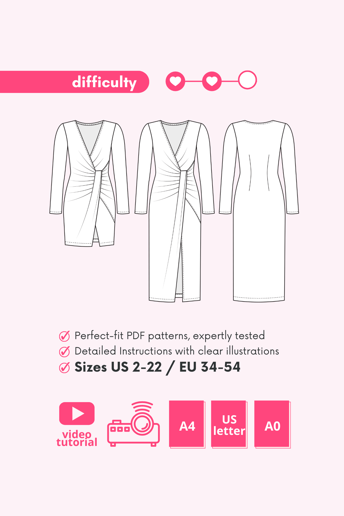 Eva Formal Dress Sewing Pattern - Download & Create Elegant Eveningwear ...