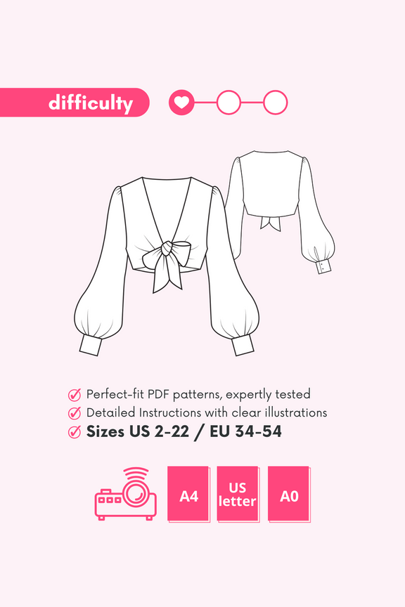 A Breezy & Stylish Tie Front Top Sewing Pattern That Goes With ...