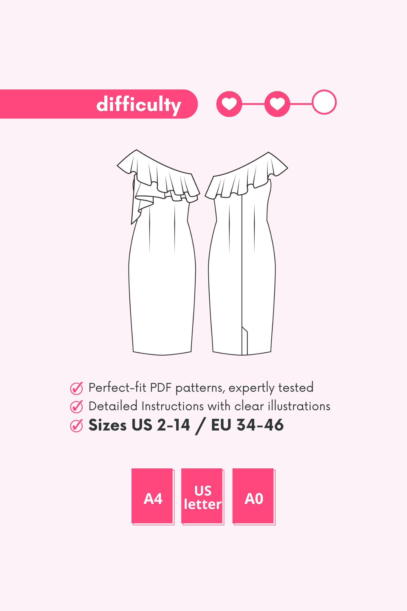 Look And Feel Your Best In This One Shoulder Dress Pattern ...