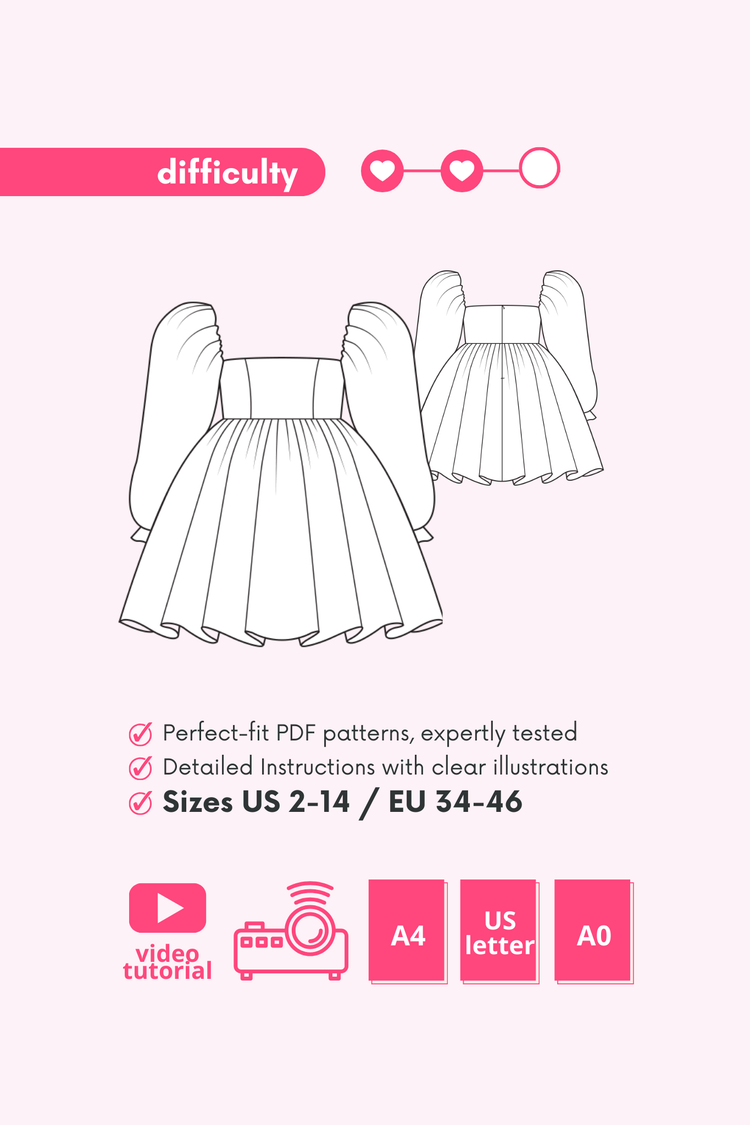 Are You Thready For A Puff Sleeve Dress Pattern? +Video Tutorial ...