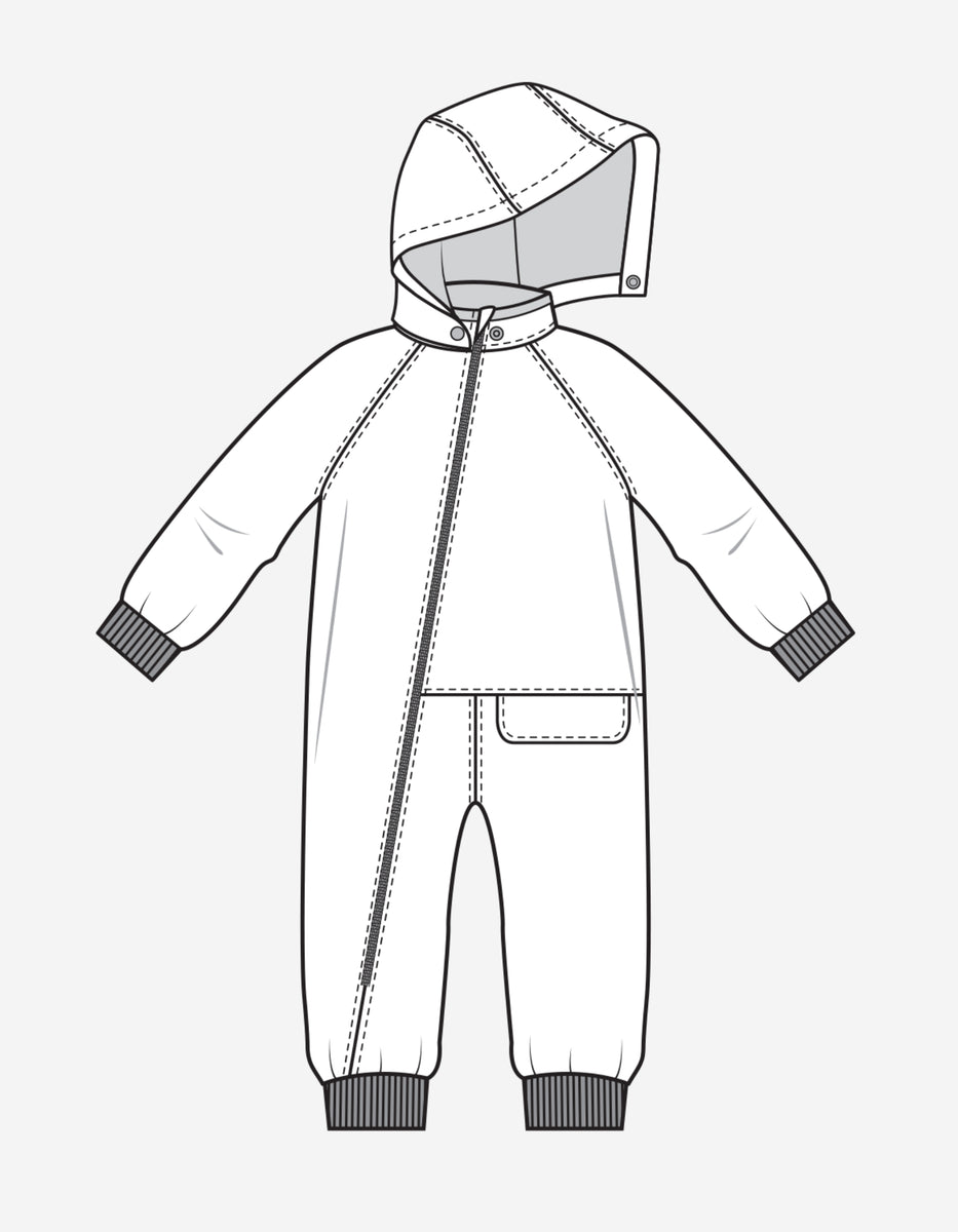 DIY toddler softshell playsuit pattern
