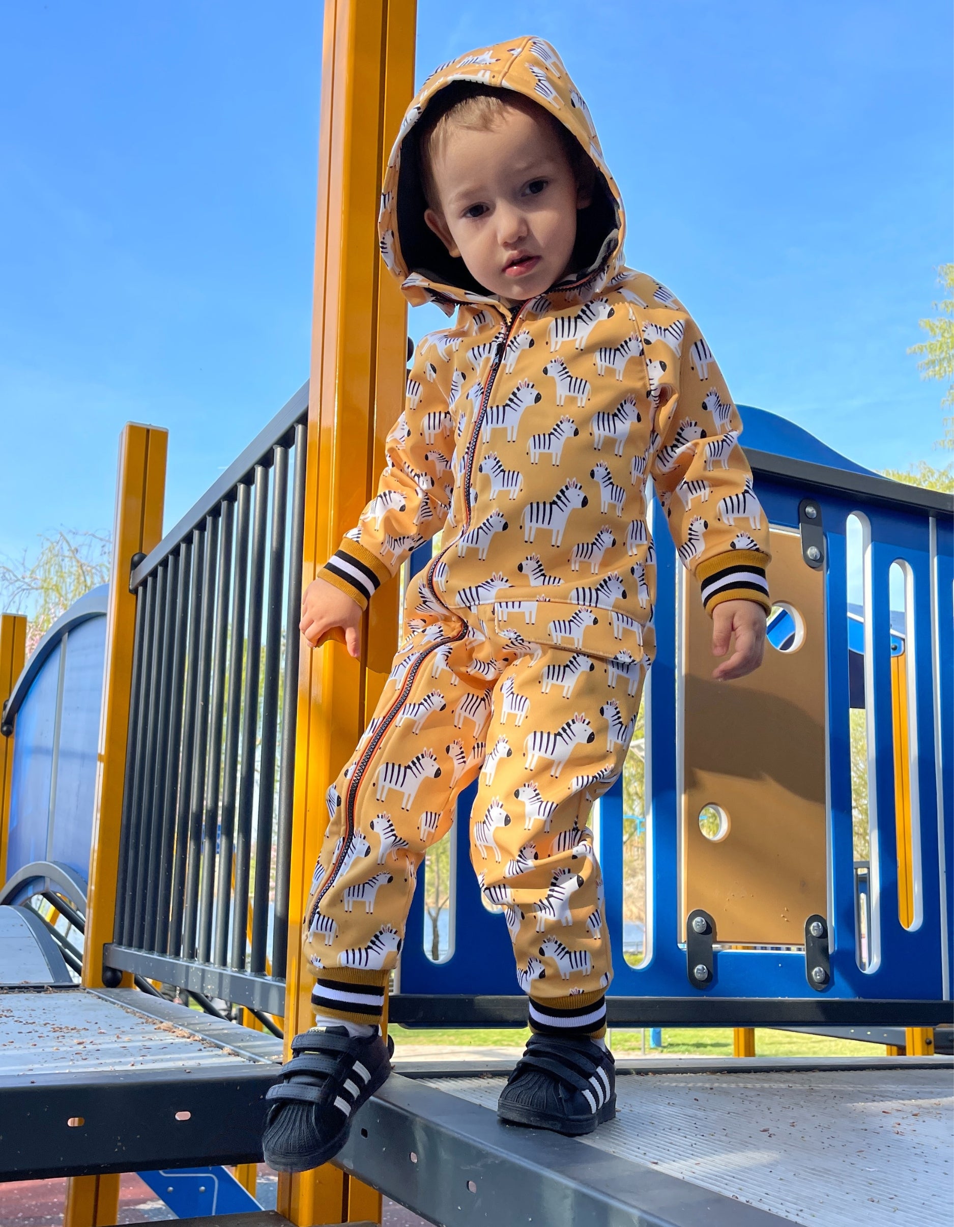 DIY toddler softshell playsuit pattern – GeorgettePatterns