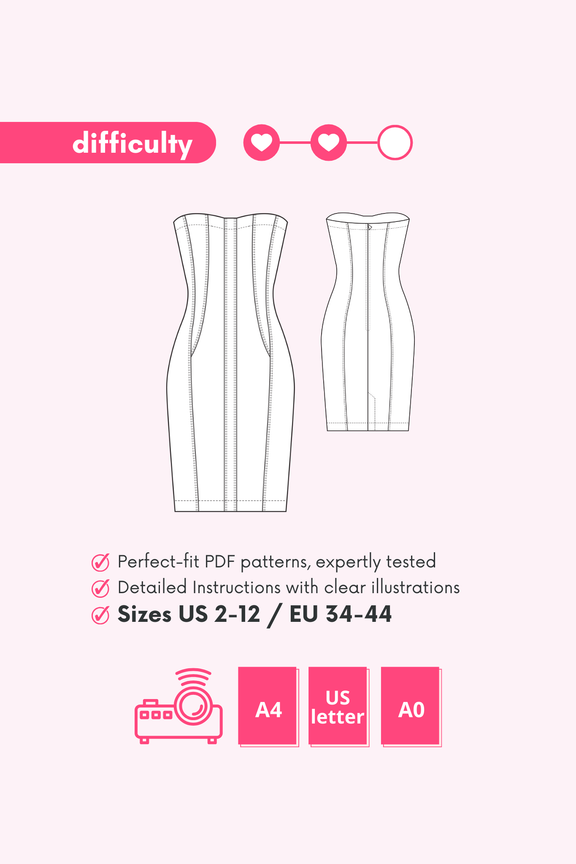 Dresses To Be Seen In - Sew This Strapless Dress Pattern ...