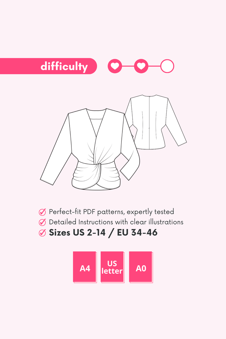 A Wrap Blouse Pattern That Will Make Your Outfits Look Unique ...