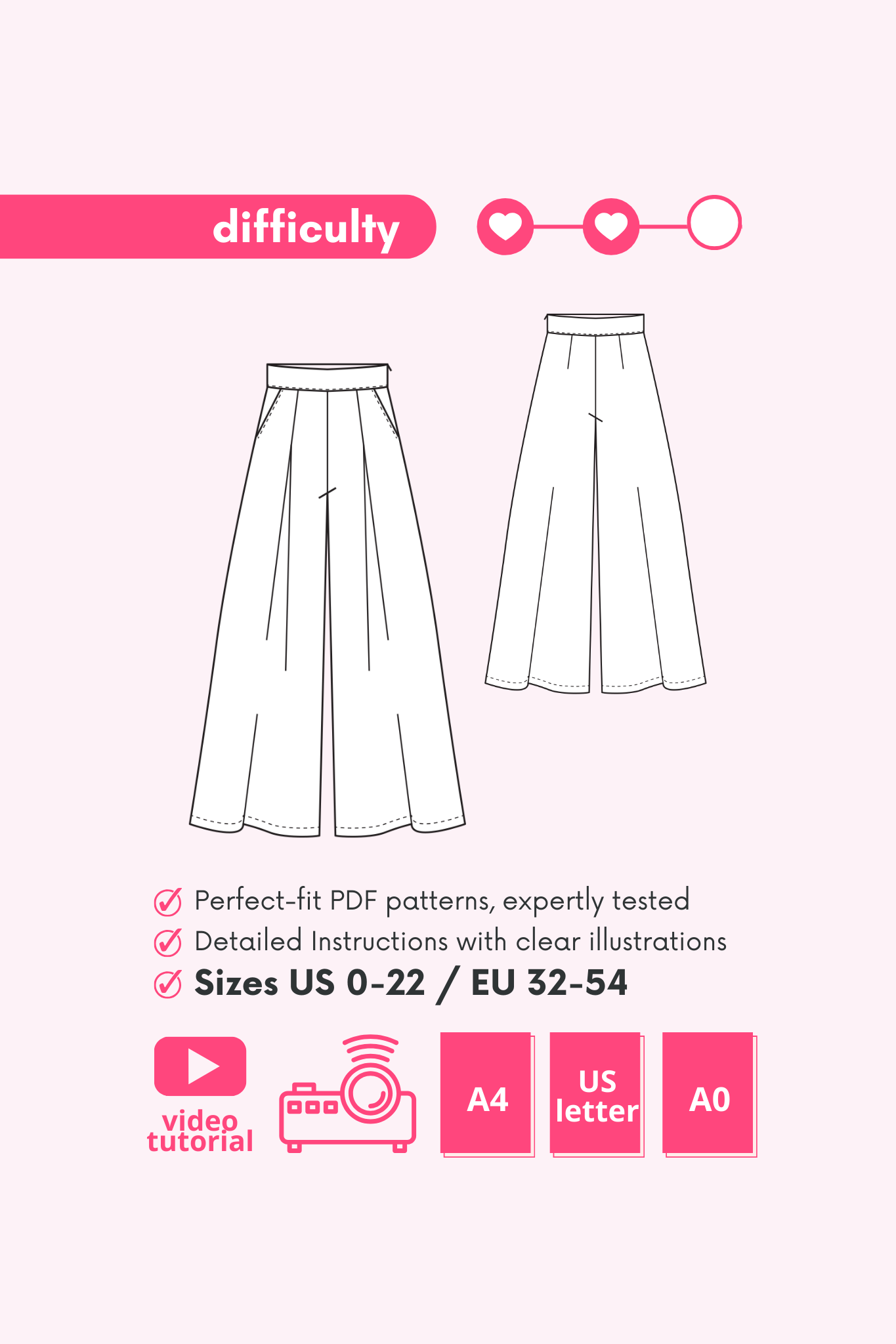 Wide Leg Pants Pattern: Sew a Stand-Out Piece With This Pattern ...