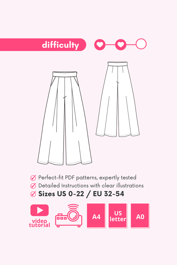 Wide Leg Pants Pattern: Sew a Stand-Out Piece With This Pattern ...