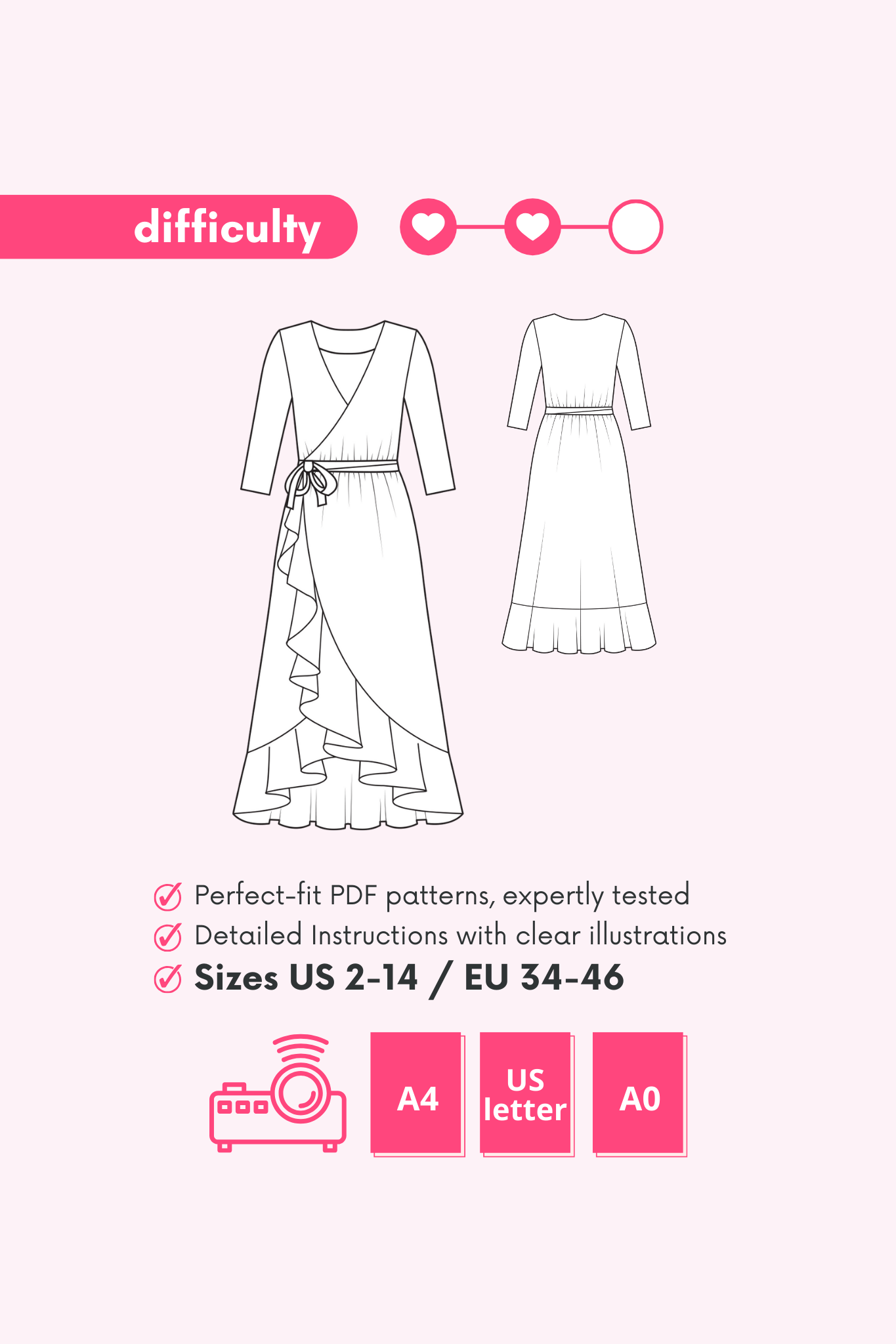 A Showstopping High Low Dress Sewing Pattern To Sew Today ...