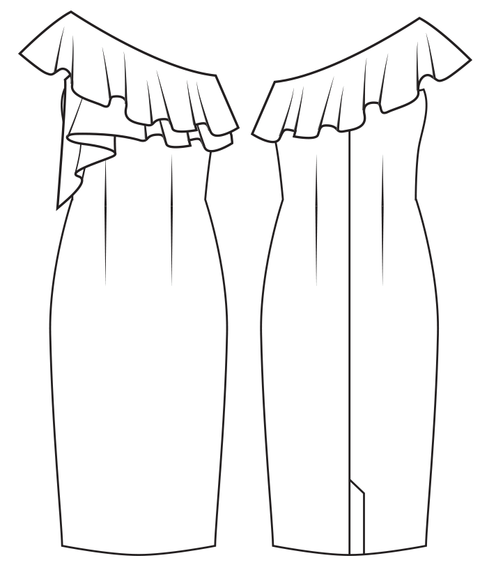 Look And Feel Your Best In This One Shoulder Dress Pattern