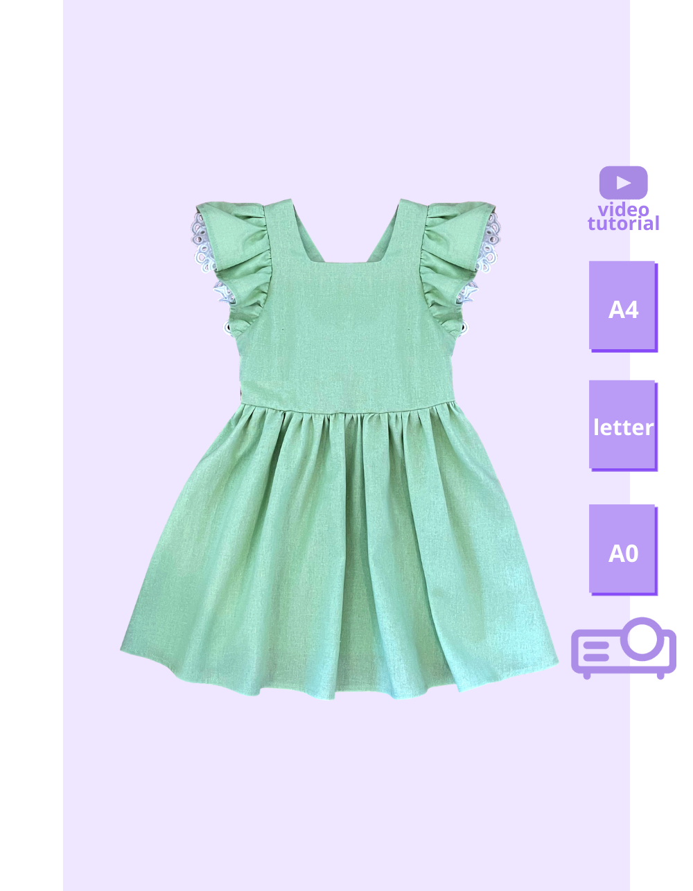Oversweet Pinafore Dress Pattern for Little Girls
