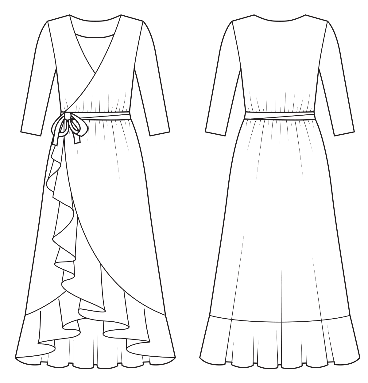 A Showstopping High Low Dress Sewing Pattern To Sew Today ...